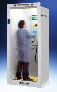 Emergency safety shower decontamination booth - Inside Logisitics